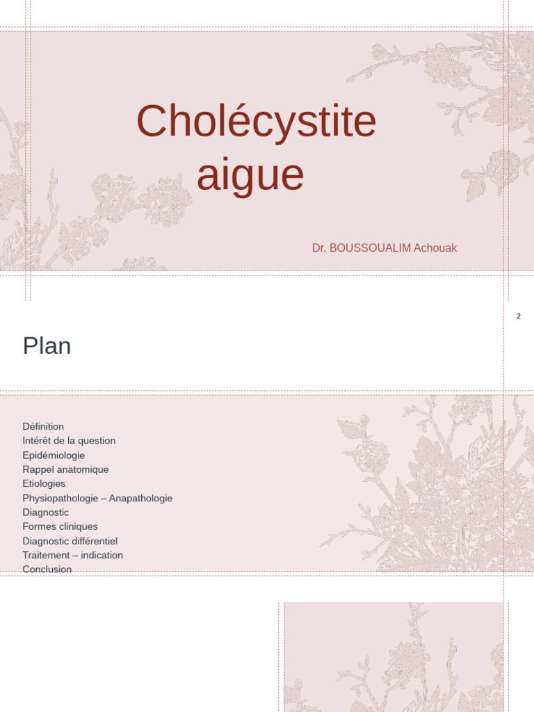 Cholecystite Aigue | PDF | Vésicule biliaire | Maladies digestives