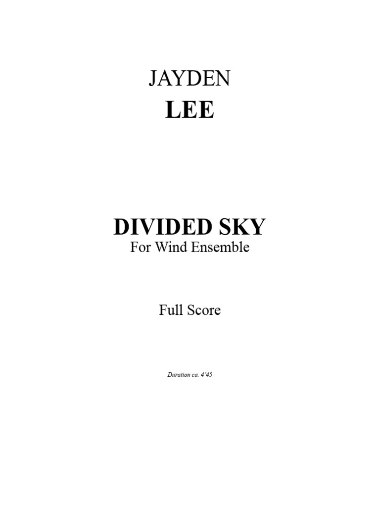 Divided Sky | PDF | Saxophone | Musical Instruments