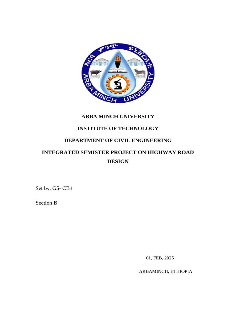 INTEGRATED FINAL report of civil section B | PDF | Road | Transport