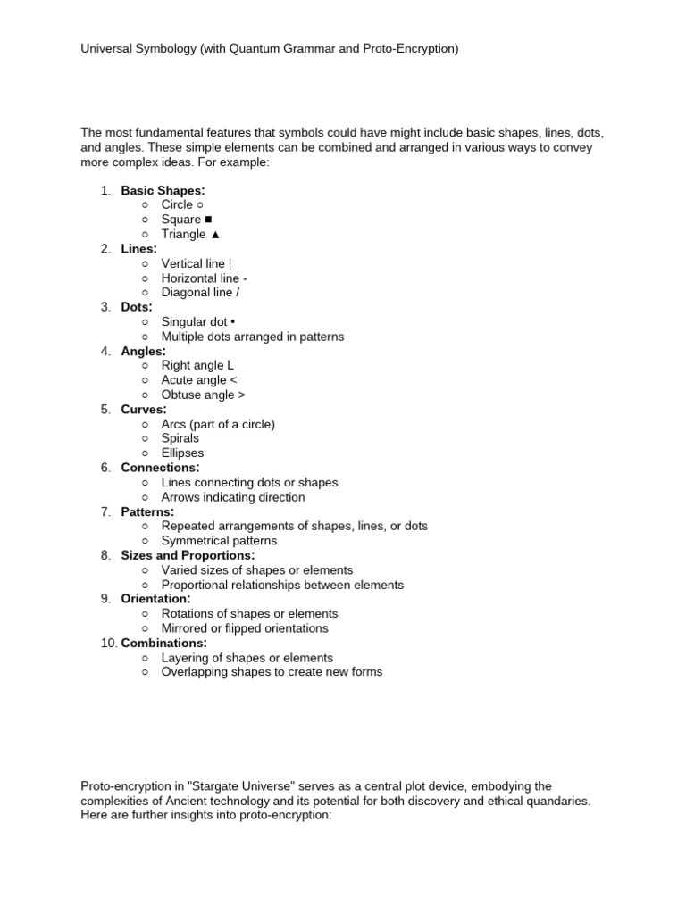 Universal Writing System - The most fundamental features that symbols ...