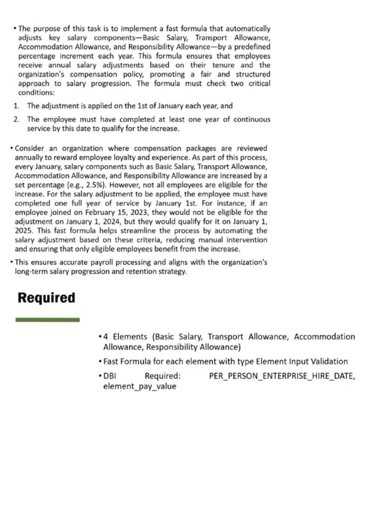 Annual Transport Allowance Formula | PDF