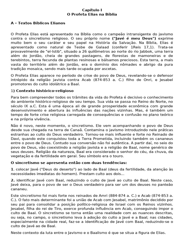 Elias - Fonte | PDF | Elias | Jesus