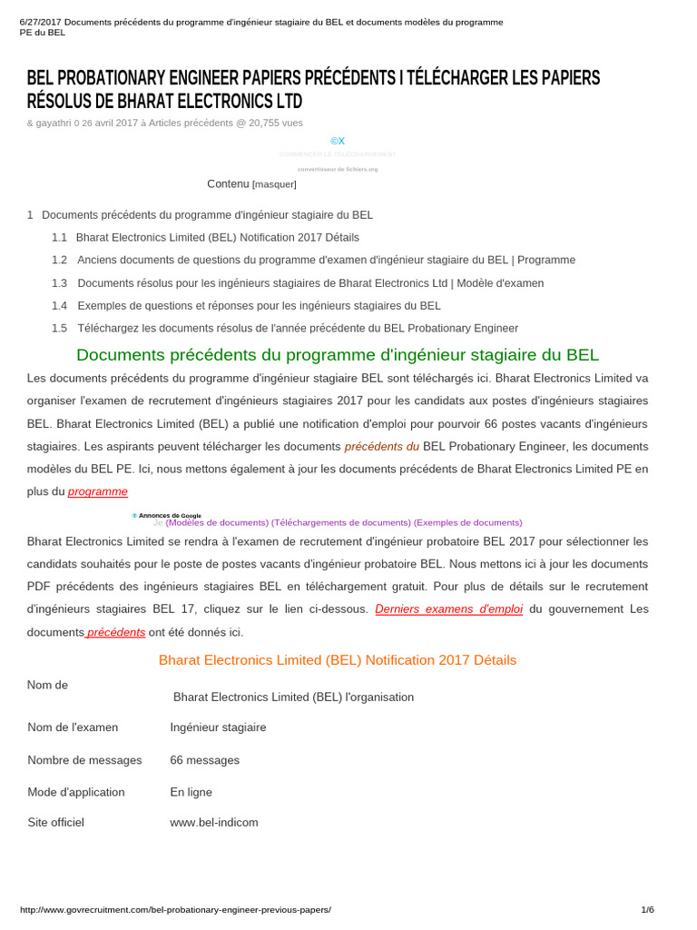 Papiers Précédents Des Ingénieurs Stagiaires BEL Et Modèles de Papiers PE BEL | PDF | Turbine ...