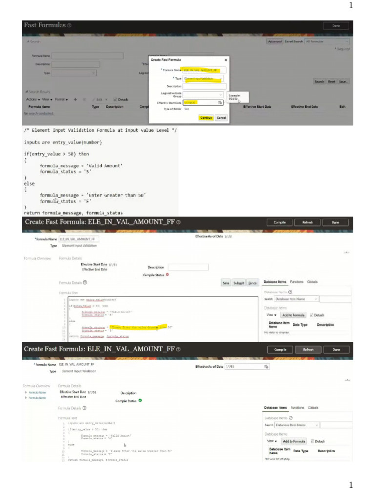 12 Fast Formula Element Input Validation | PDF
