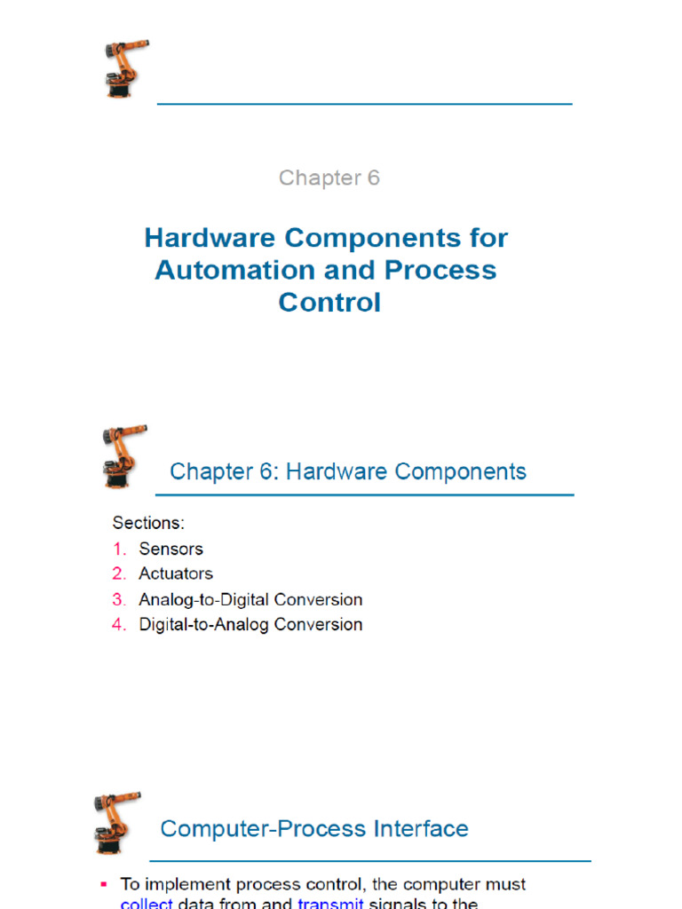 Automation - Chapter 6 - Sensors and Actuators1 | PDF