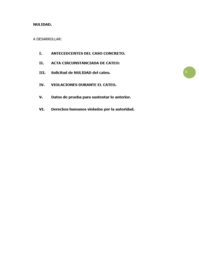 Nulidad de Orden de Cateo Ilícito | PDF | Violación | Debido al proceso