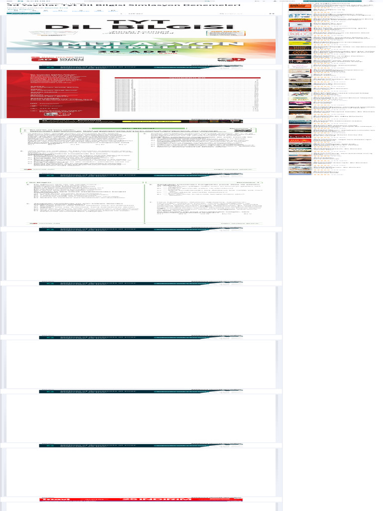 3d Yaynlar Tyt Dil Bilgisi Simlasyon Denemeleri PDF'Ler | PDF