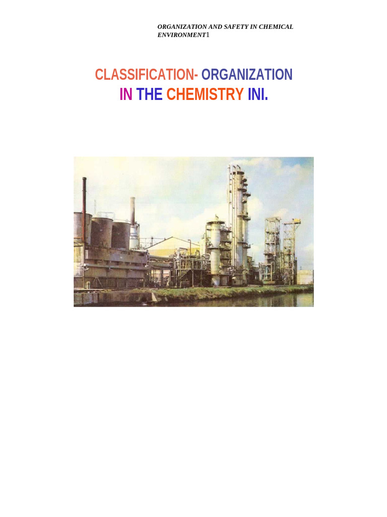 Classification of Chemical Industries | PDF | Chemical Substances ...