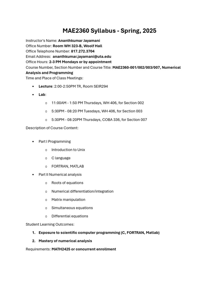 2025 Spring - 2252 Mae 2360 001 | PDF | Americans With Disabilities Act ...