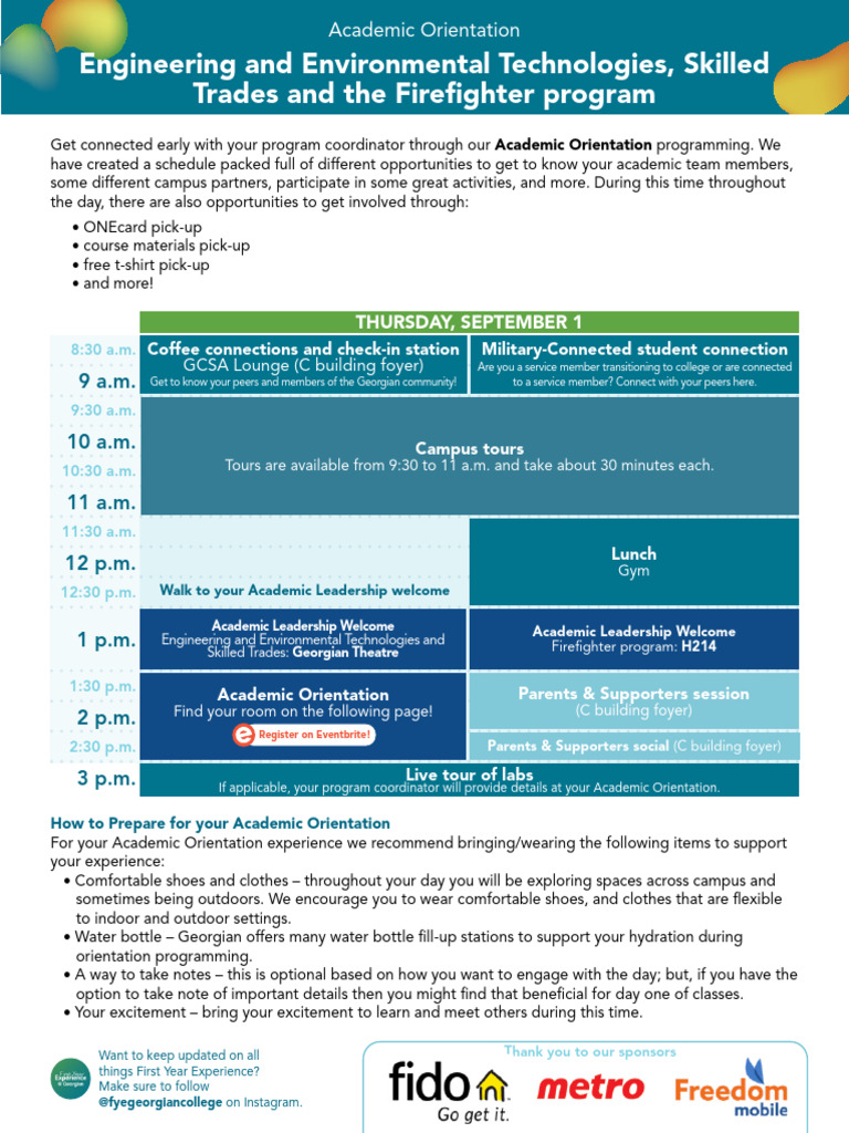 Academic Orientation Schedule 2023 | PDF | Engineering