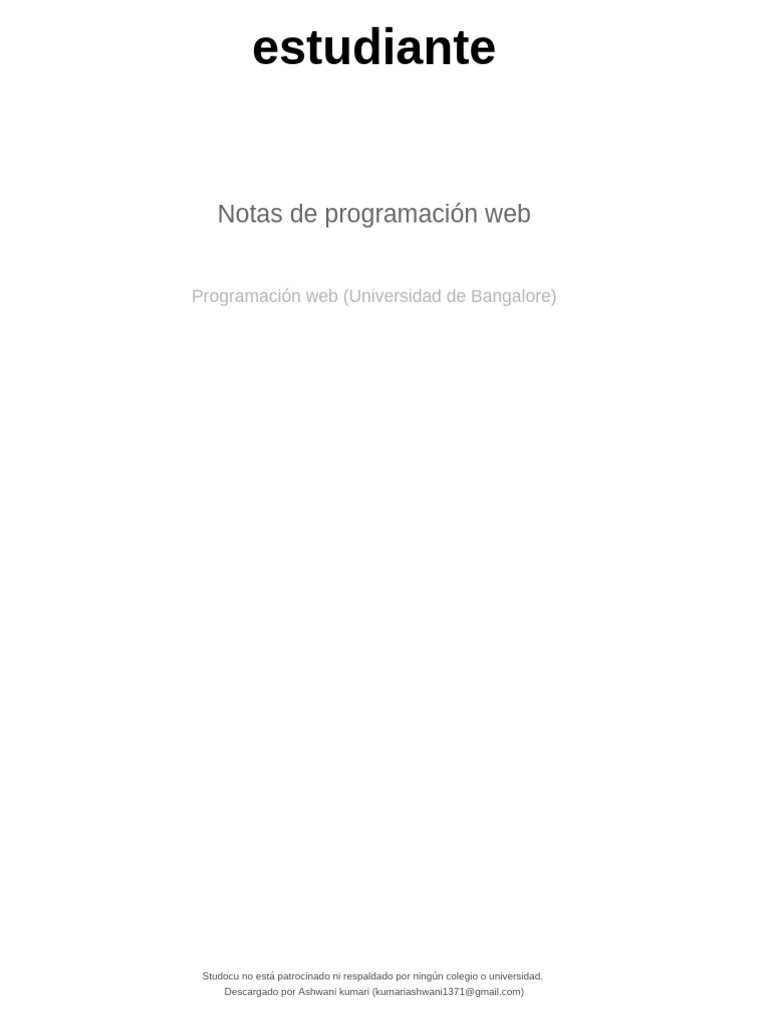 Notas de Programación Web | PDF | Xml | HTML