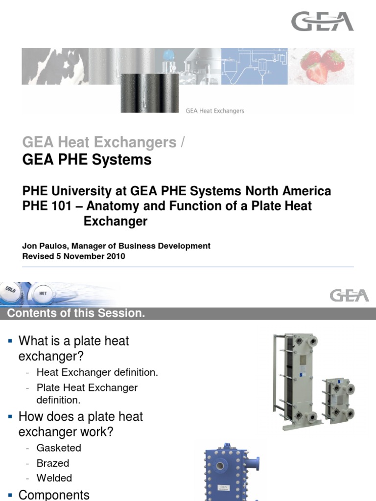 GEA - PHE101 | Heat Exchanger | Mechanical Engineering