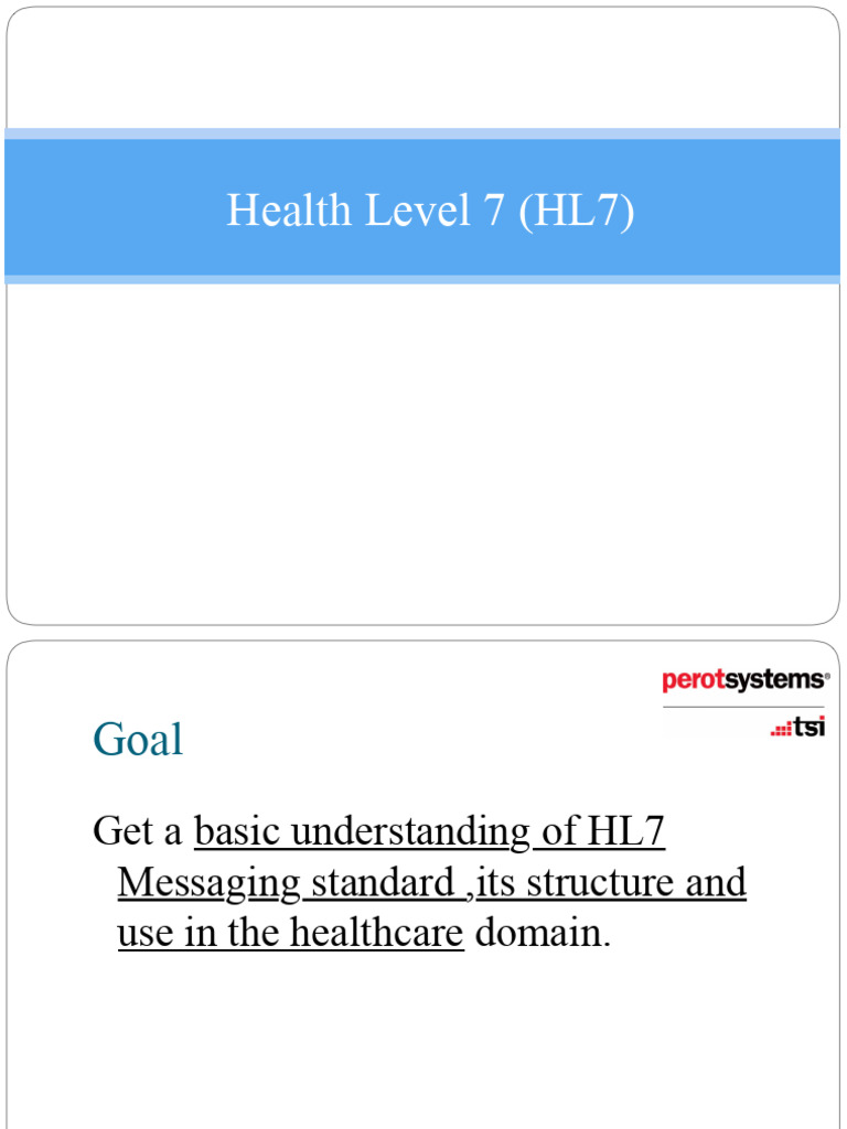 LECT 3 Health Level 7 (HL7) | PDF | Osi Model | Computing