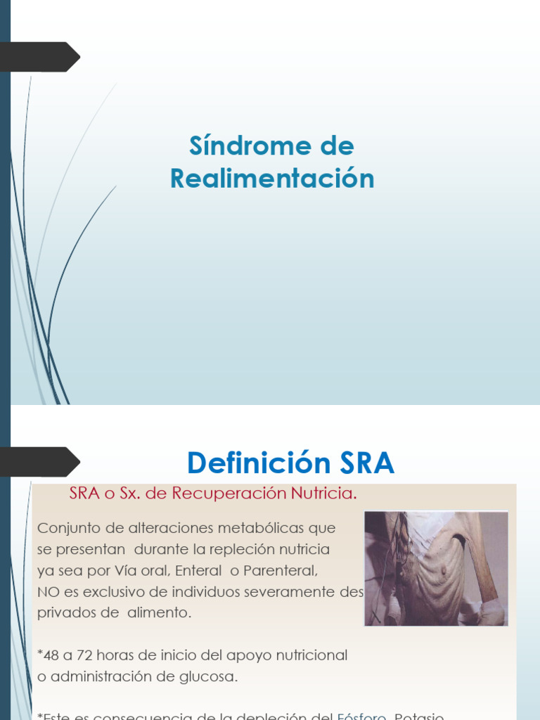 El Sindrome de Realimentación | PDF | Especialidades Medicas ...