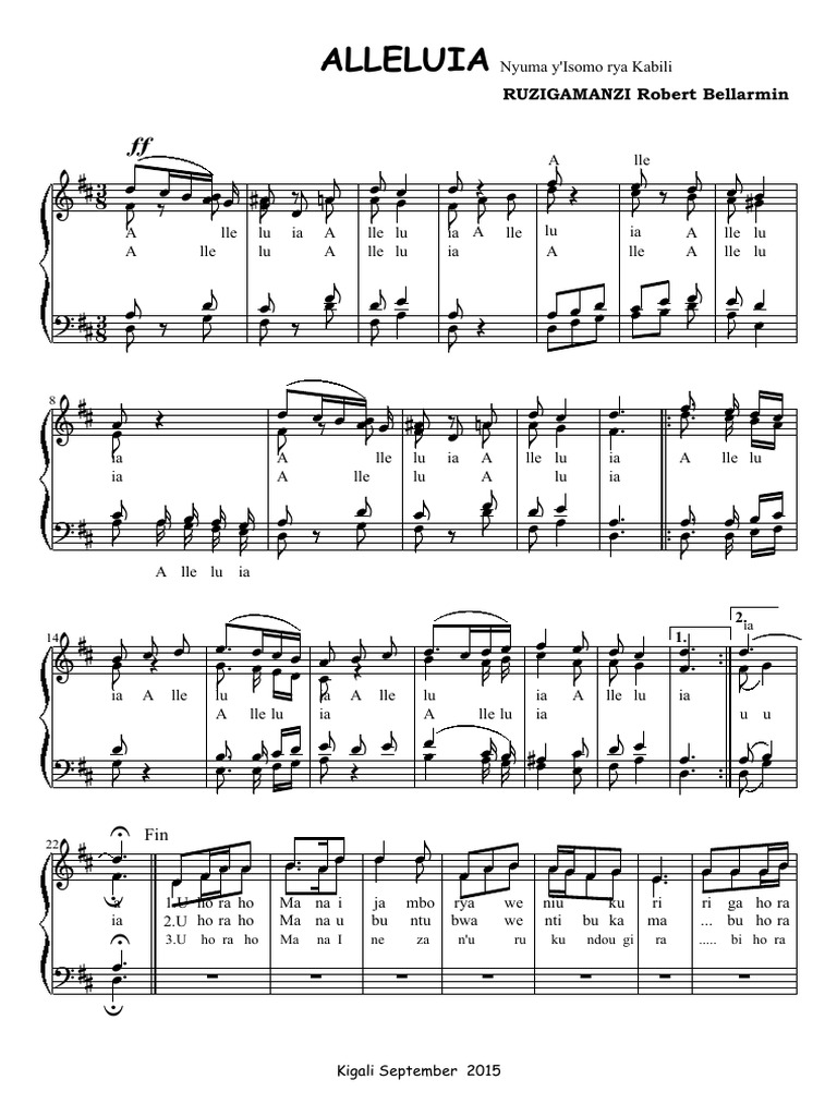 ALLELUIA by Ruzigamanzi RB-1 | PDF