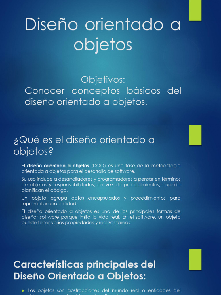 Diseño Orientado A Objetos | PDF | Objeto (informática) | Programación orientada a objetos