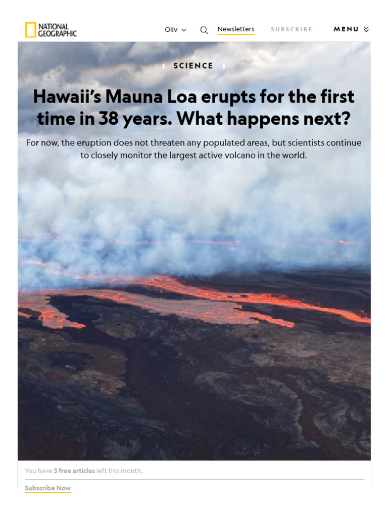 Hawaii’s Mauna Loa erupts for the first time in 38 years. What happens next_ | PDF | Volcano ...