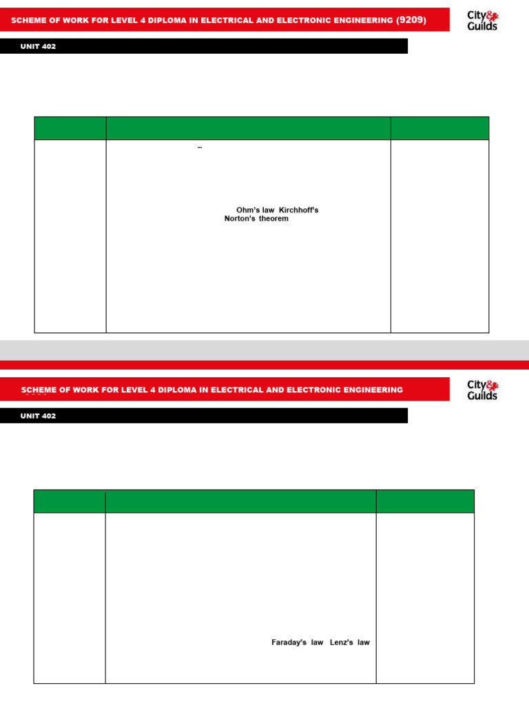 Scheme of Work - l4 Principles of Electrical and Electronic Engineering-PDF - Ashx | PDF ...