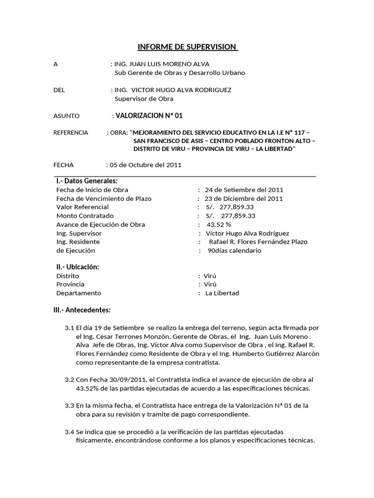 Informe - V..fronton - 2011 | PDF