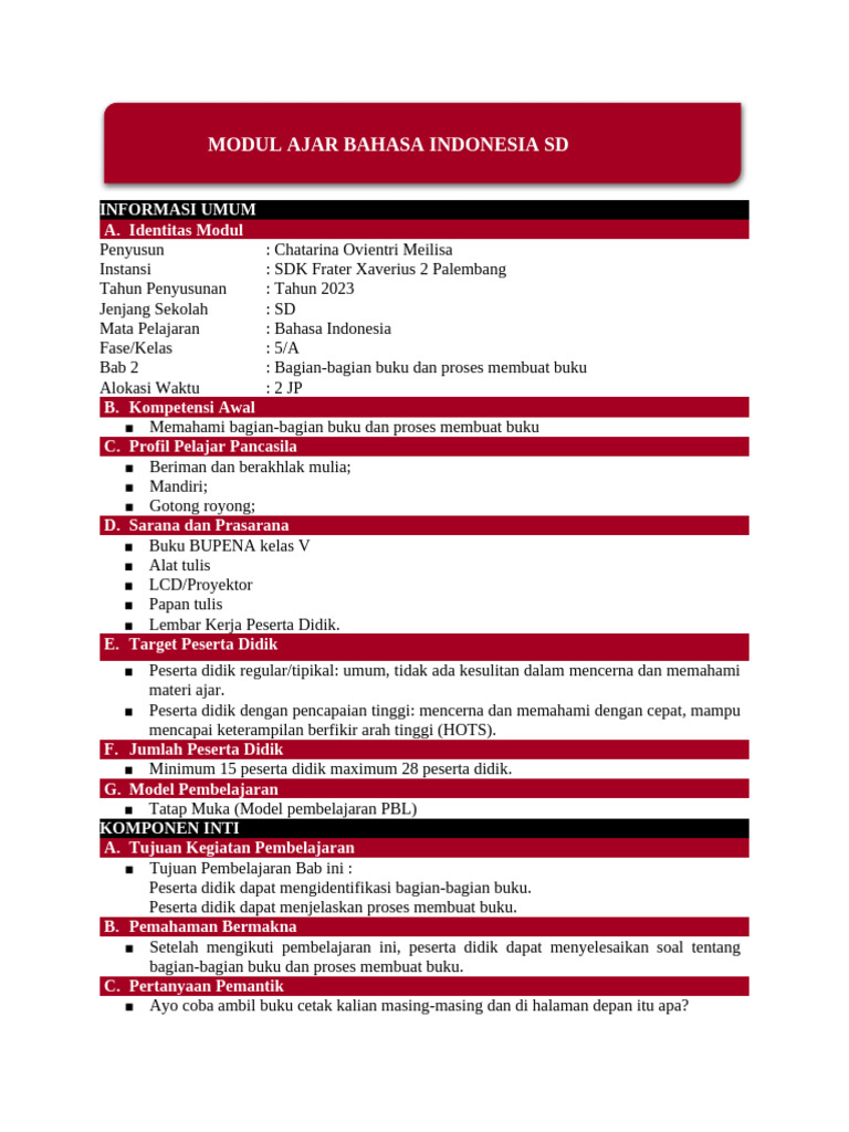 MODUL kelas 1C | PDF