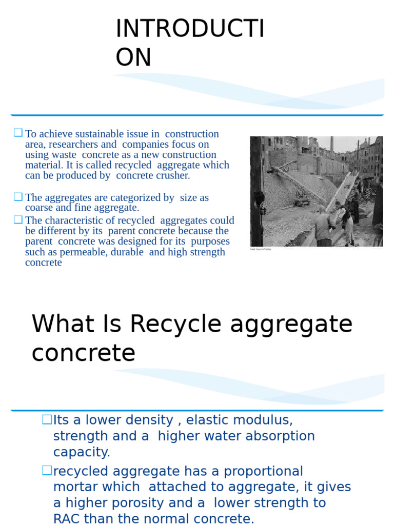 Recycled Aggregate Concrete | PDF | Concrete | Construction Aggregate