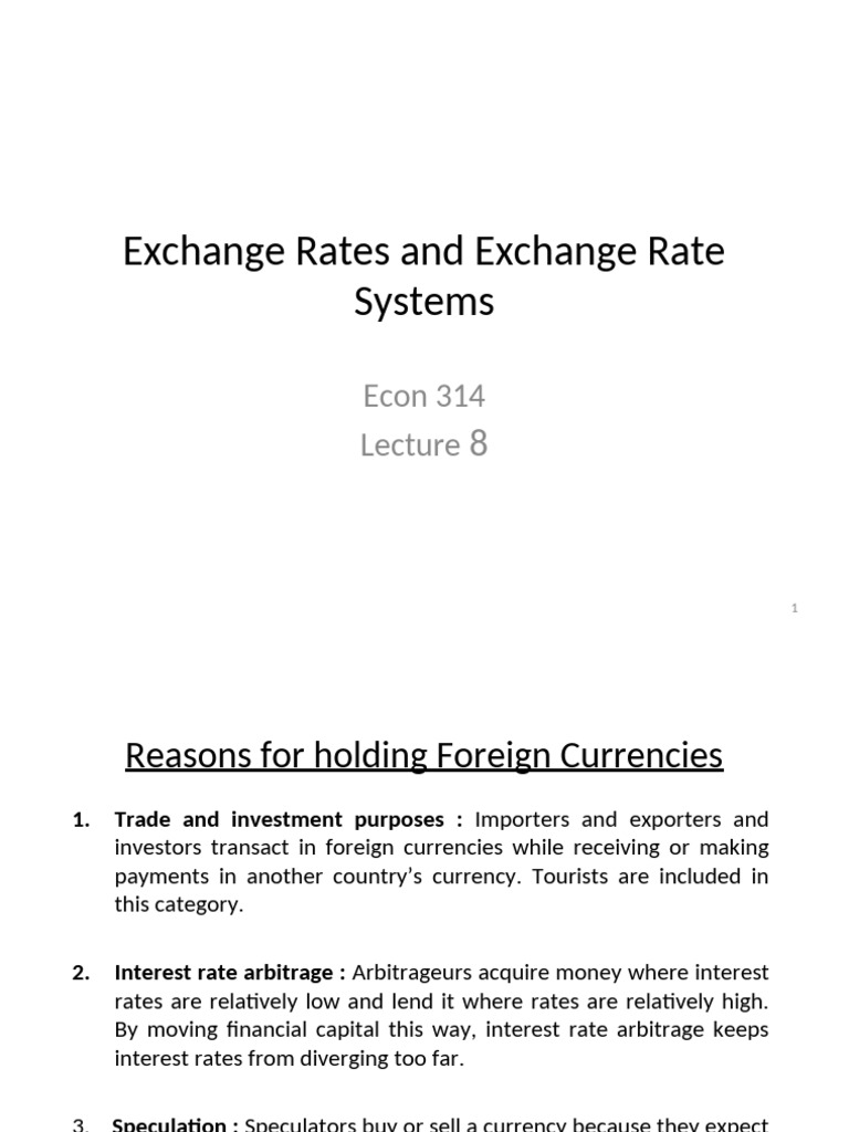 Understanding Exchange Rates and Risks | PDF | Exchange Rate | Futures ...