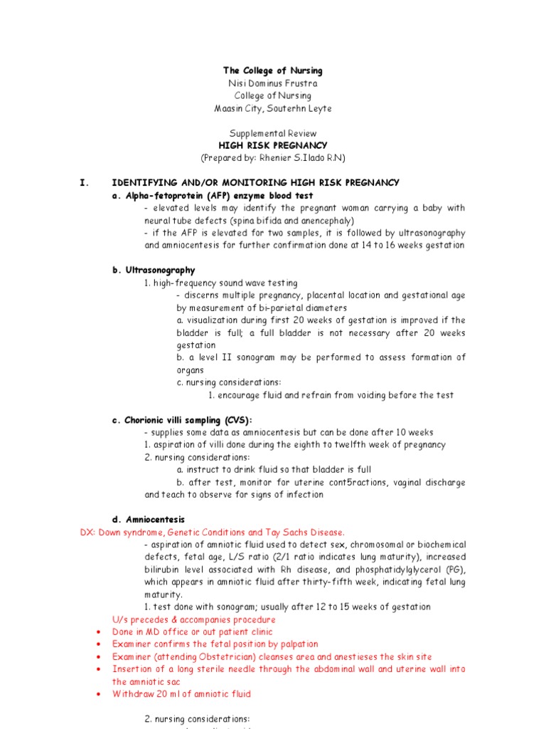 OB-High Risk Pregnancy | PDF | Childbirth | Preterm Birth