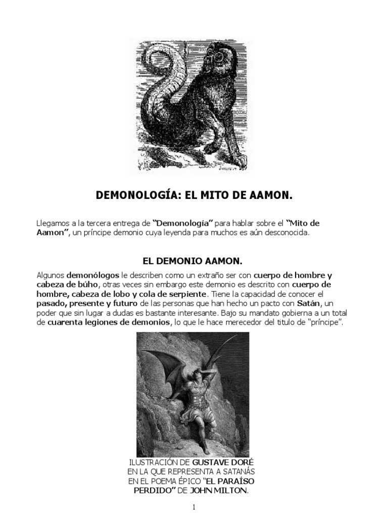 Aamon: Mito y Poder Demoníaco | PDF