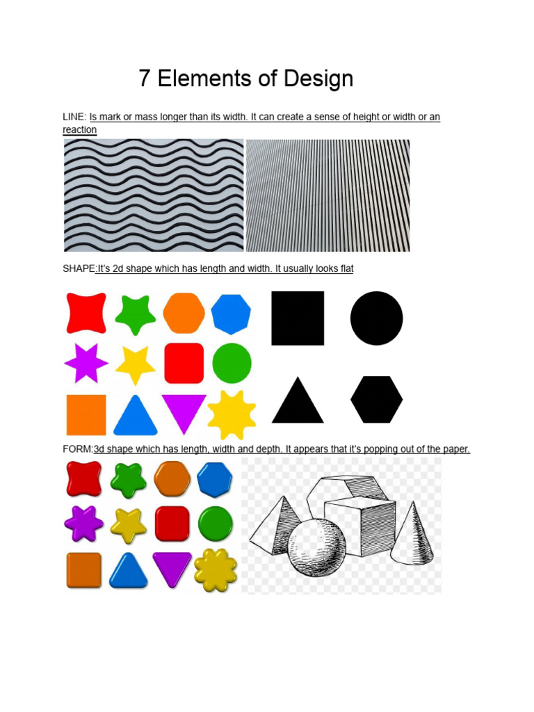 7 Elements of Desgin | PDF