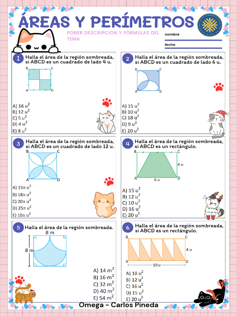Reas y Per Metros | PDF | Geometría | Formas geométricas