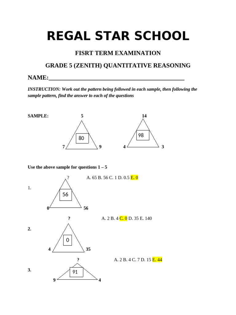 Quantitative Reasoning | PDF