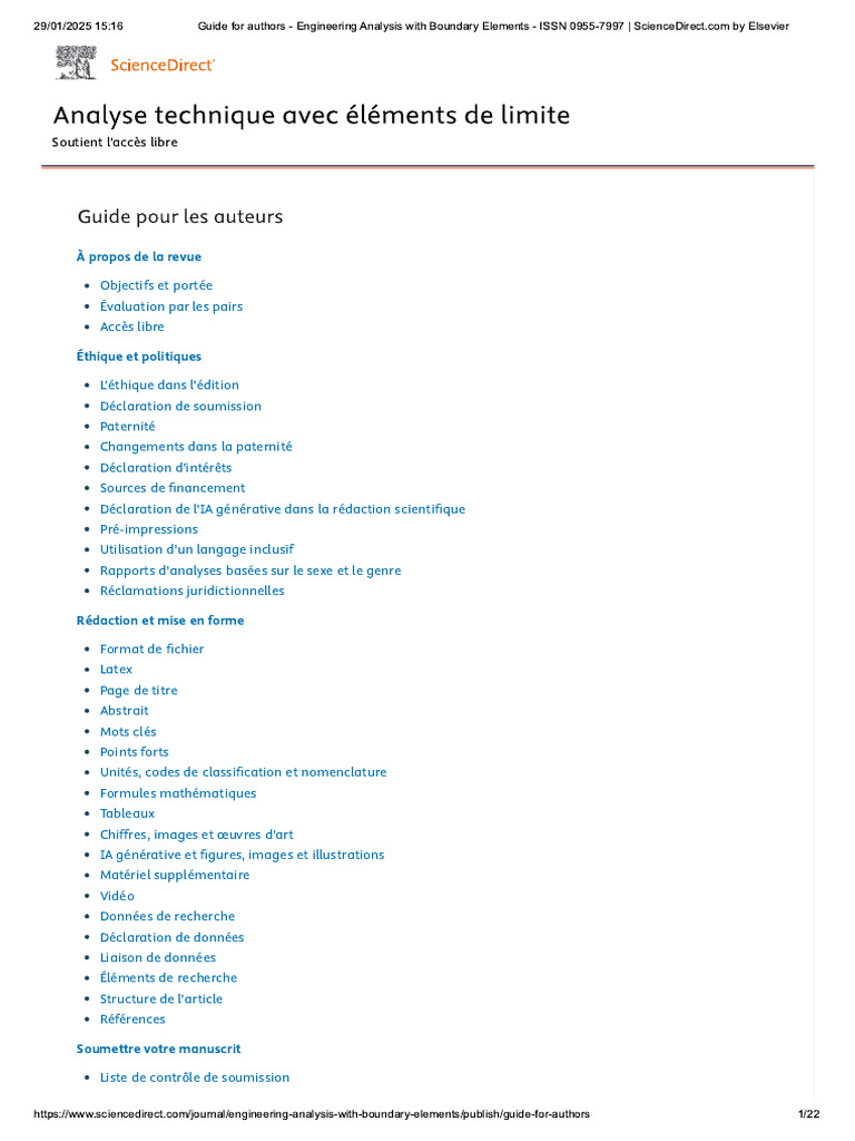 Guide For Authors - Engineering Analysi... 5-7997 - ScienceDirect | PDF