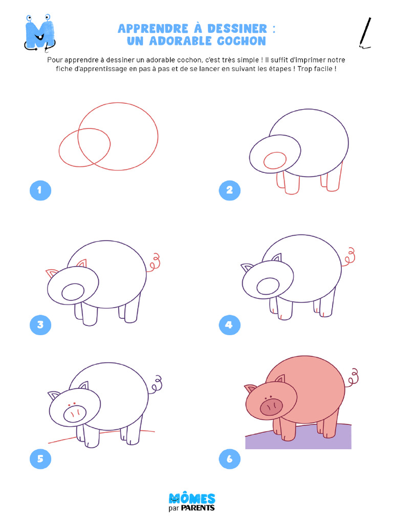 Apprendre Dessiner Cochon | PDF