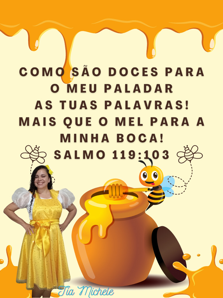 A Palavra de Deus é como mel (01)? Tia Michele | PDF