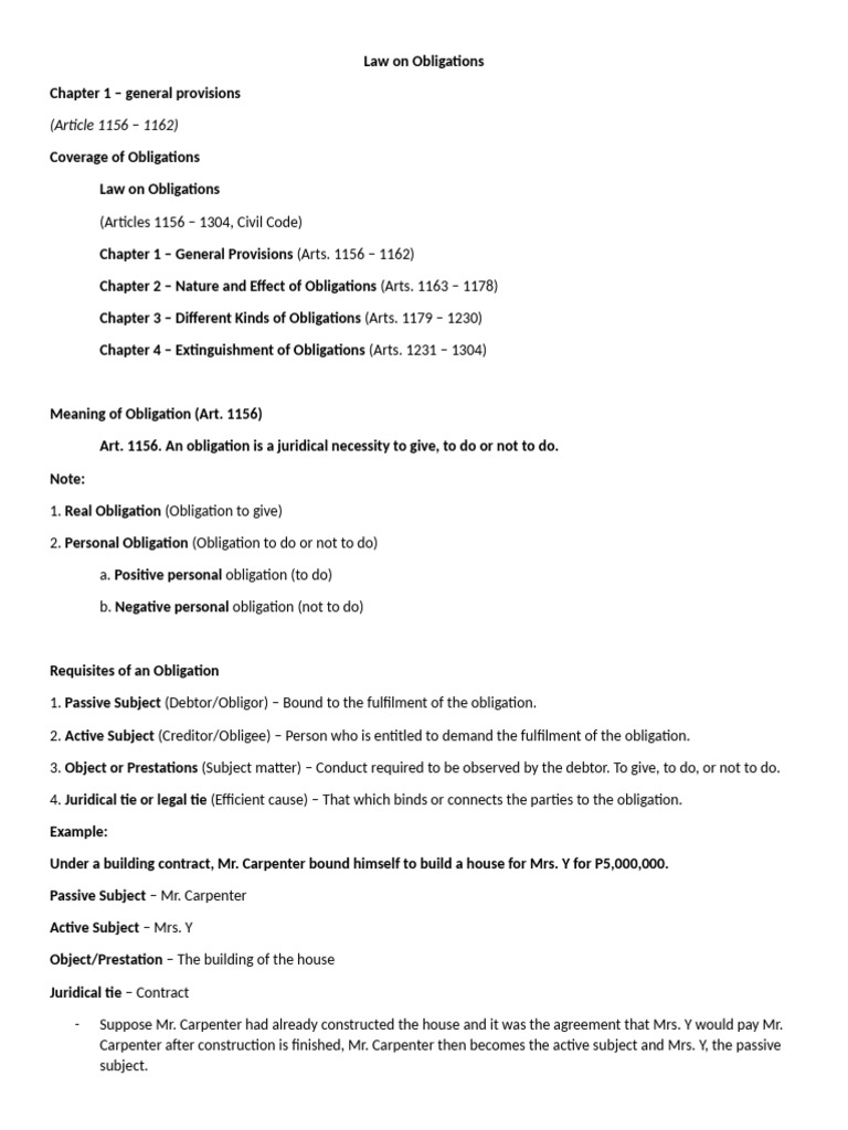 Law-on-Obligations (1) | PDF | Guarantee | Law Of Obligations