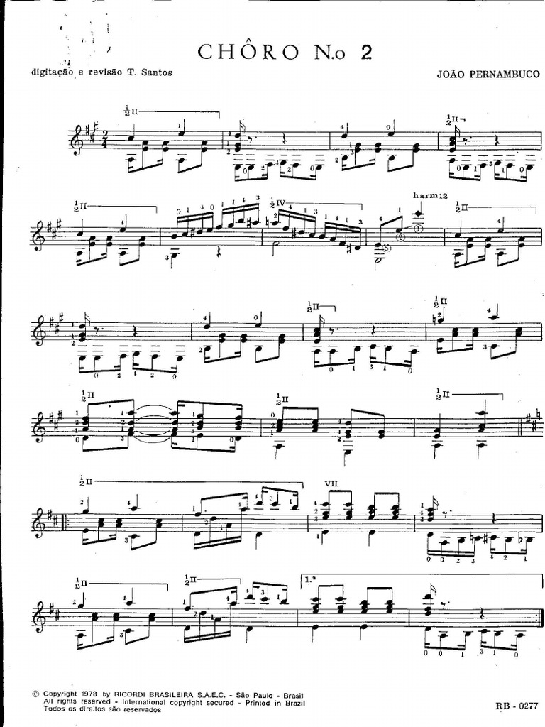 Joao Pernambuco - Choro 2 | PDF