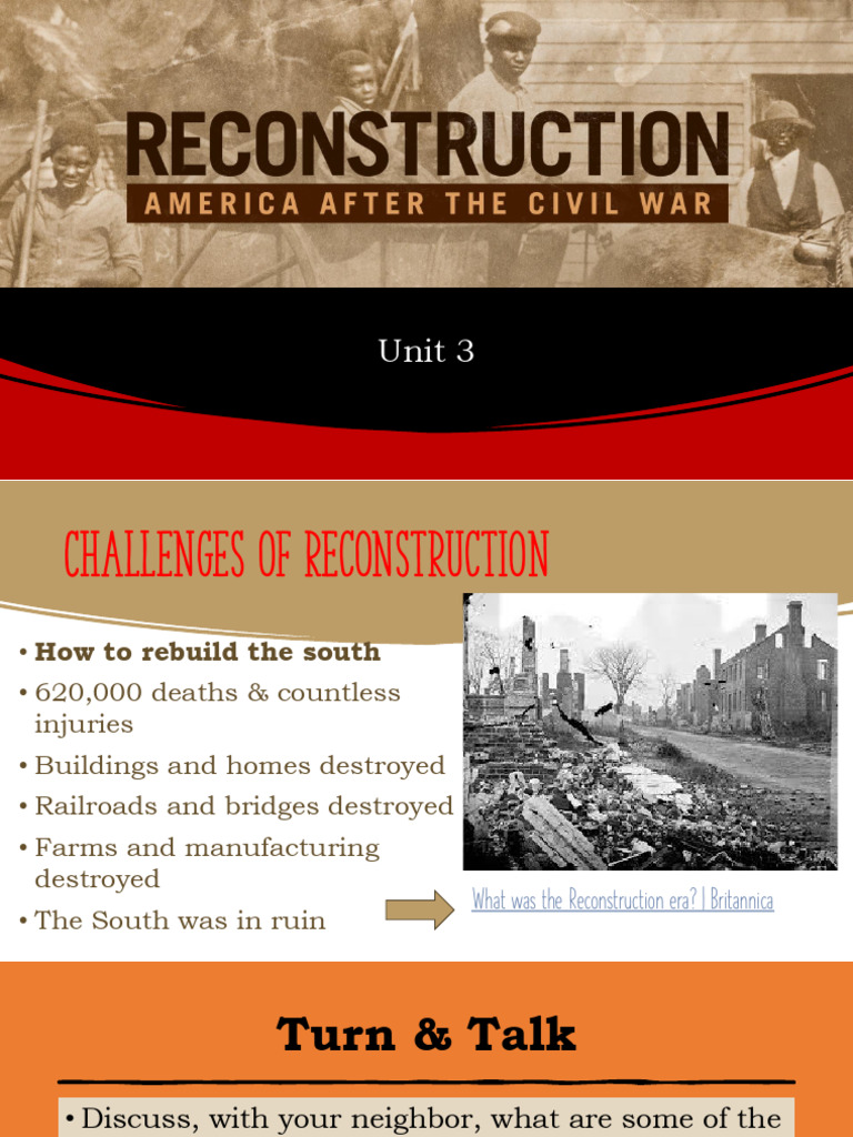 AMH Unit 3 Present - Copy 1 | PDF | Reconstruction Era | Freedman