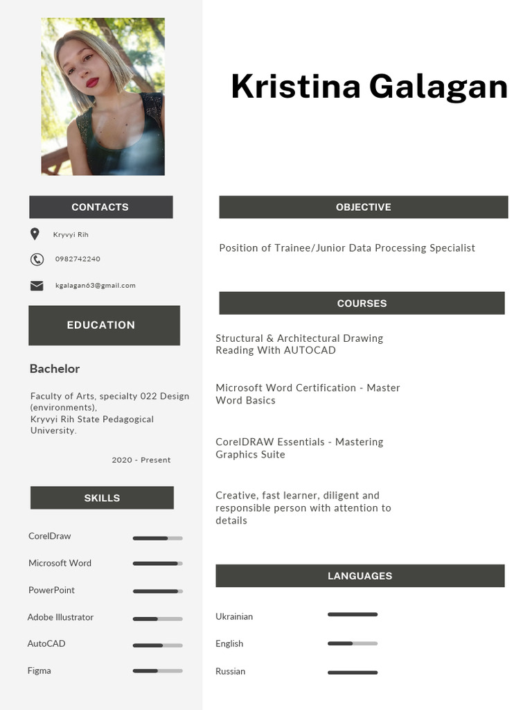 Black White Minimalist CV Resume | PDF