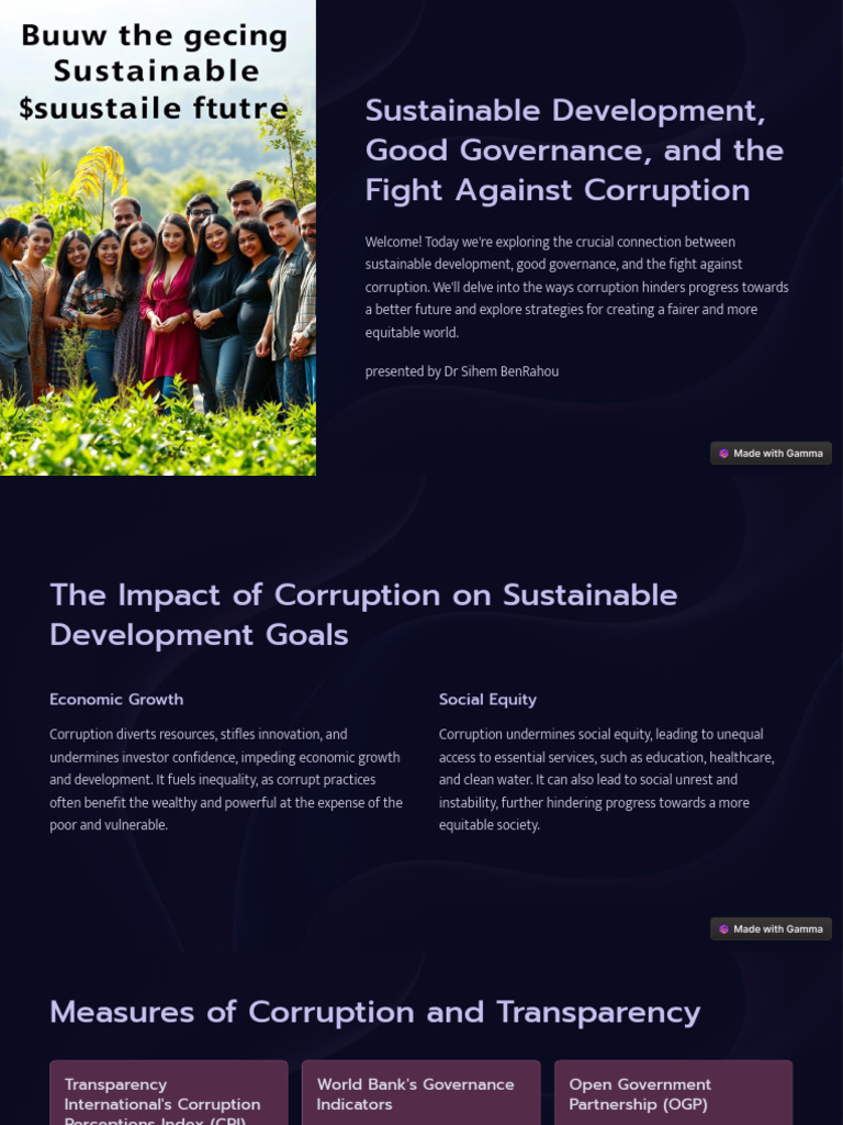 Sustainable-Development-Good-Governance-and-the-Fight-Against-Corruption | PDF | Corruption ...
