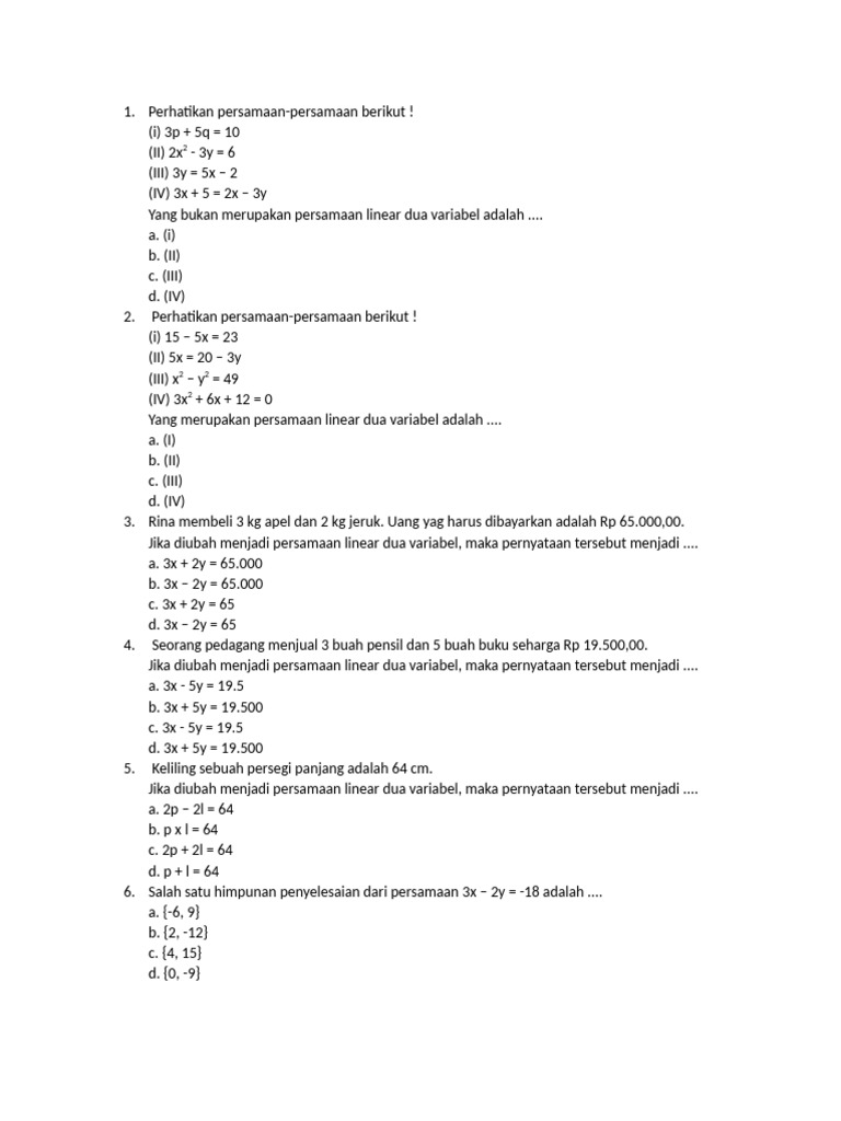 Soal Asts Kelas 9 | PDF