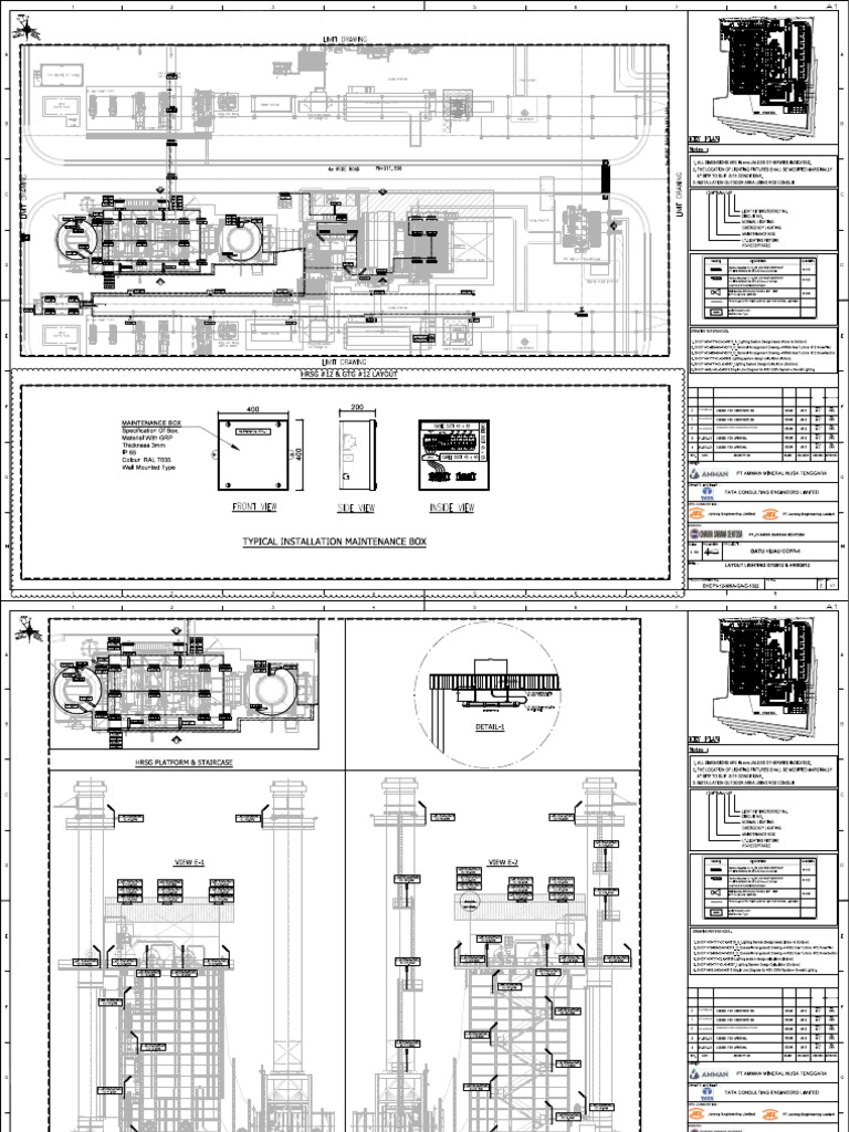BHCP1-12-MKA-GA-E-1022 - 2 - Plant Lighting Layout - GTG#12 & HRSG#12 ...