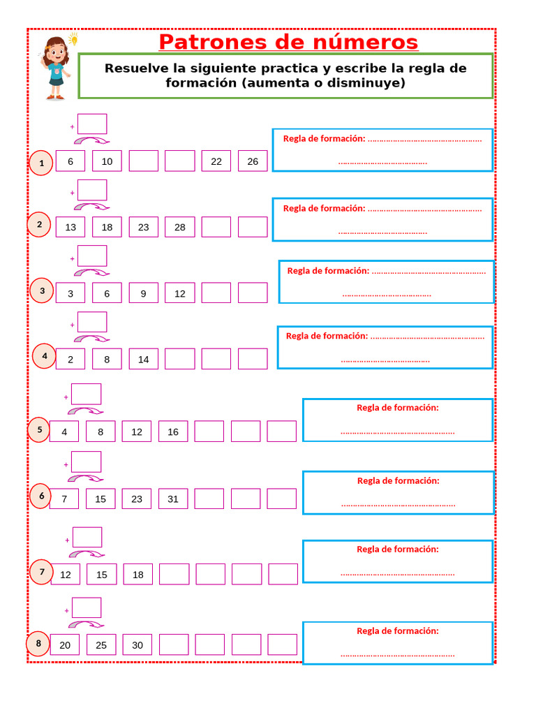 26- 07 PRACTICA DE PATRONES NUMERICOS | PDF