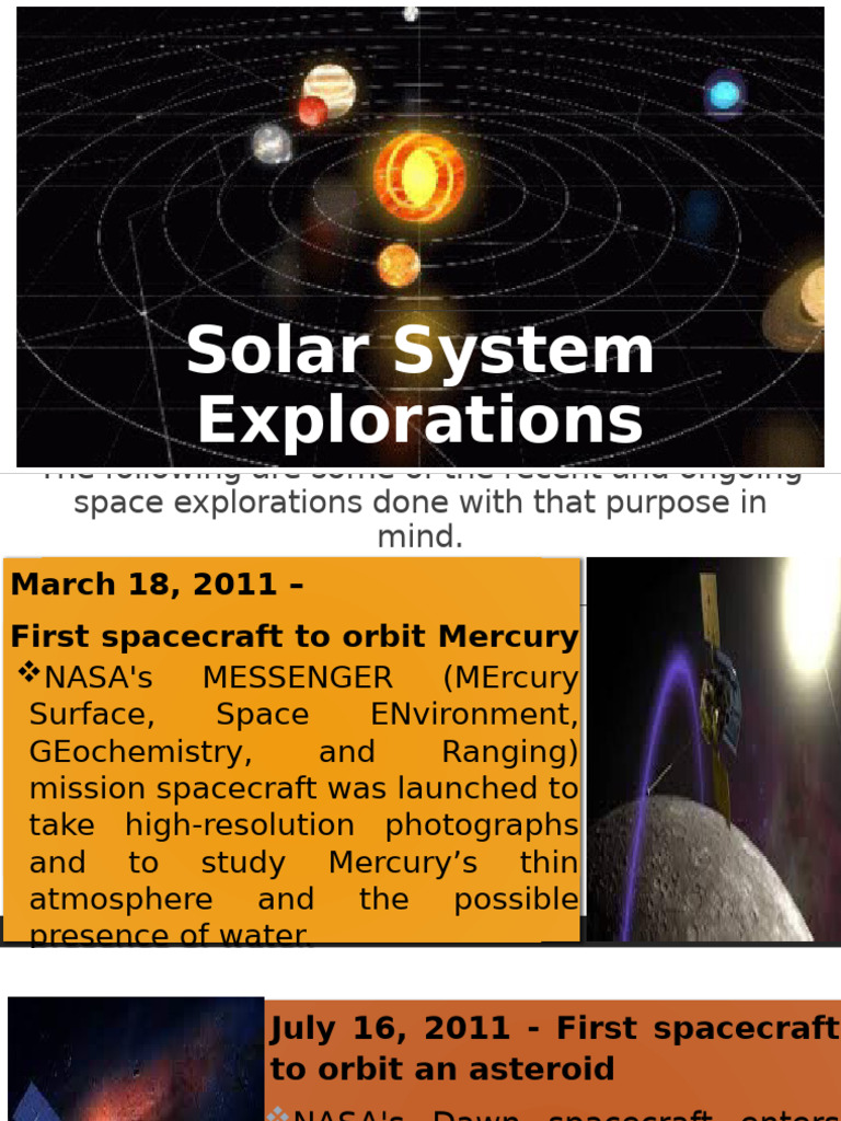 Space Exploration Milestones | PDF | Planets | Solar System
