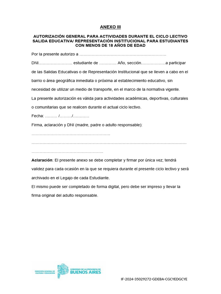 ANEXO III SALIDAS EDUCATIVAS | PDF | Ciencias sociales