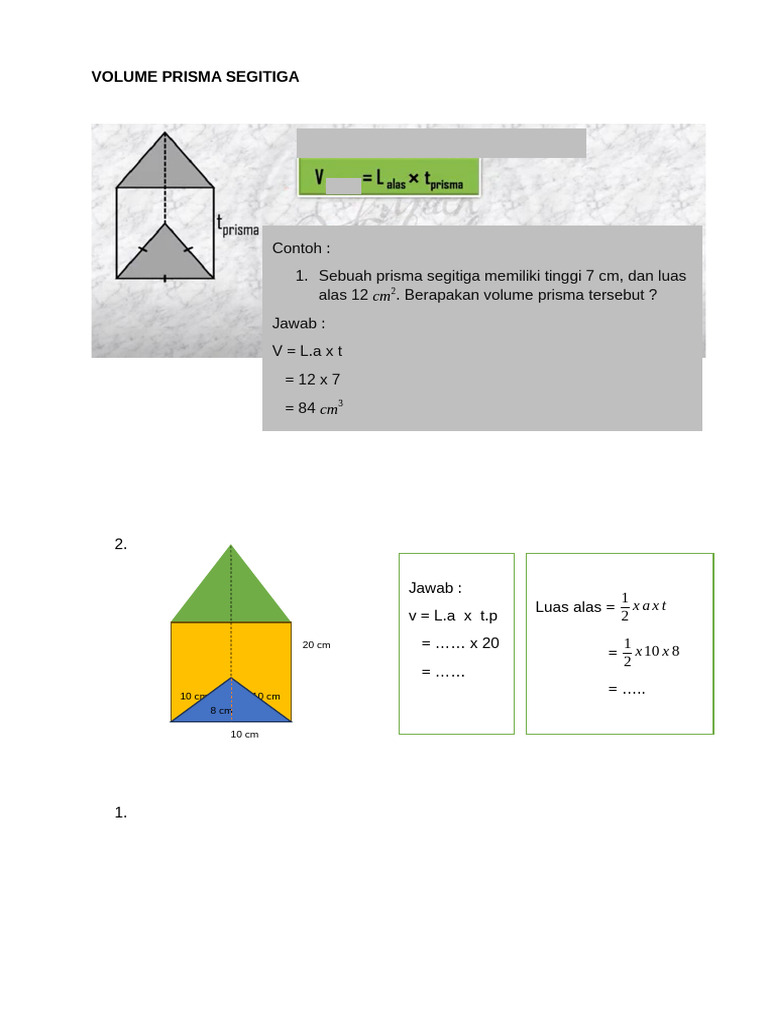 VOLUME PRISMA SEGITIGA | PDF