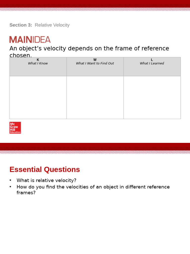 Classroom Presentation Toolkit Relative Velocity | PDF | Velocity ...