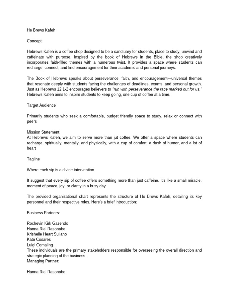 He Brews Kafeh | PDF