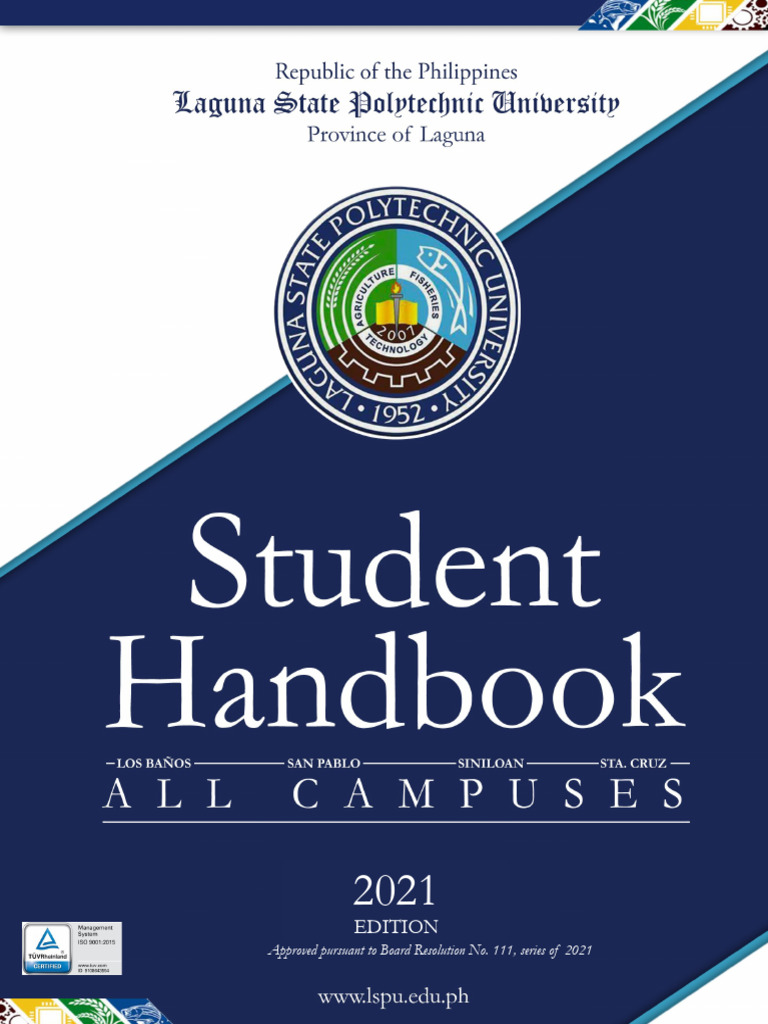 Approved LSPU Student Handbook 2021 | PDF | University And College ...