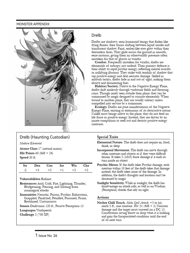 Broadsword Guide To The Negative Energy Plane - Monsters Supplement 1 ...