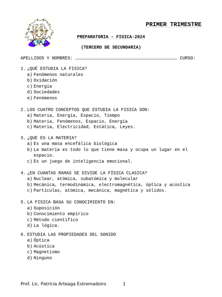 Introducción a la Física para Secundaria | PDF | Física | Fahrenheit